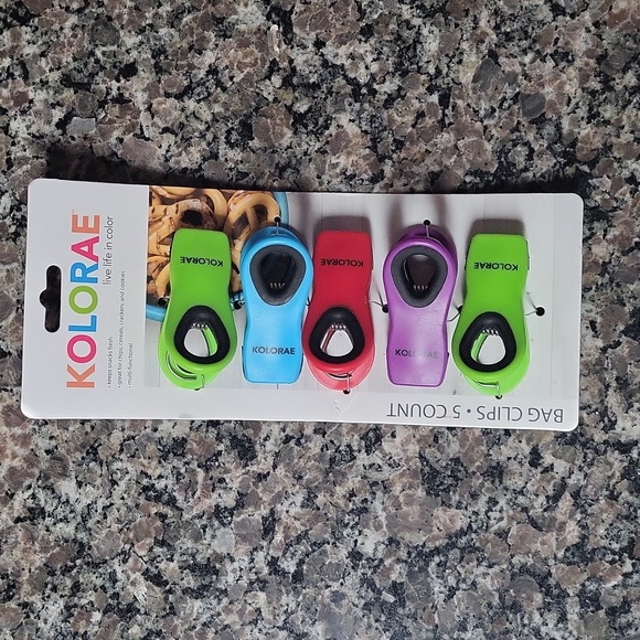 Kolorae | Kitchen | Kolorae Set Of 5 New Bag Clips Green Blue Red ...